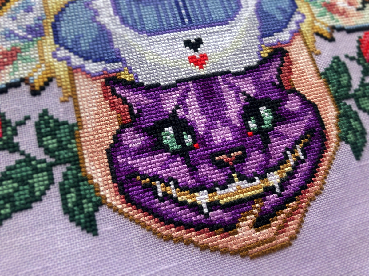 Alice in Wonderland & Cheshire Cat Cross Stitch Pattern - NeedleLot Designs